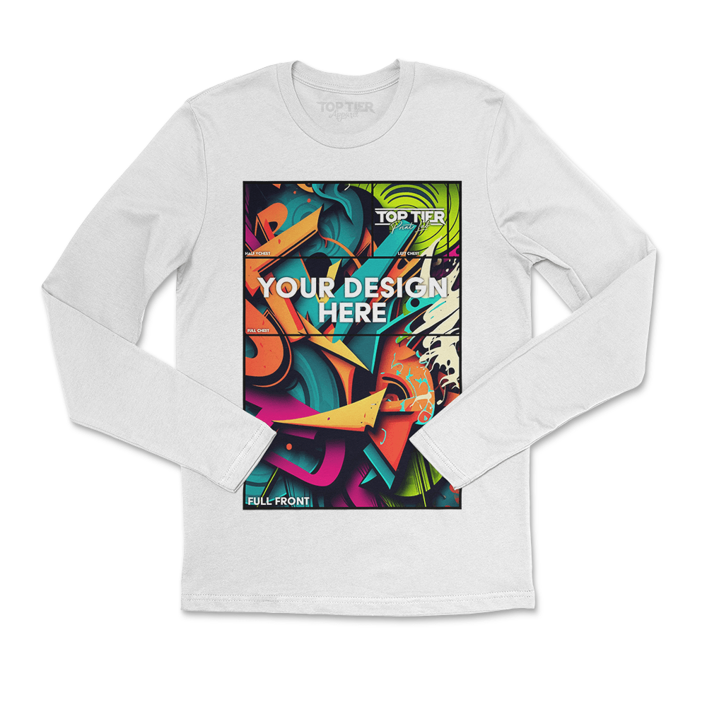 Create Your Own Long Sleeve T-Shirt - Full Color Print Available ...
